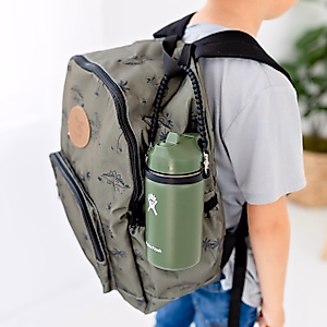 Ryan & Rose Water Bottle Handle - Water Bottle Sling, Carrier, Holder with strap - Soft Durable Silicone - Fits Most 8-40oz Bottles - Compatible Stanley Cup Accessories (Black)