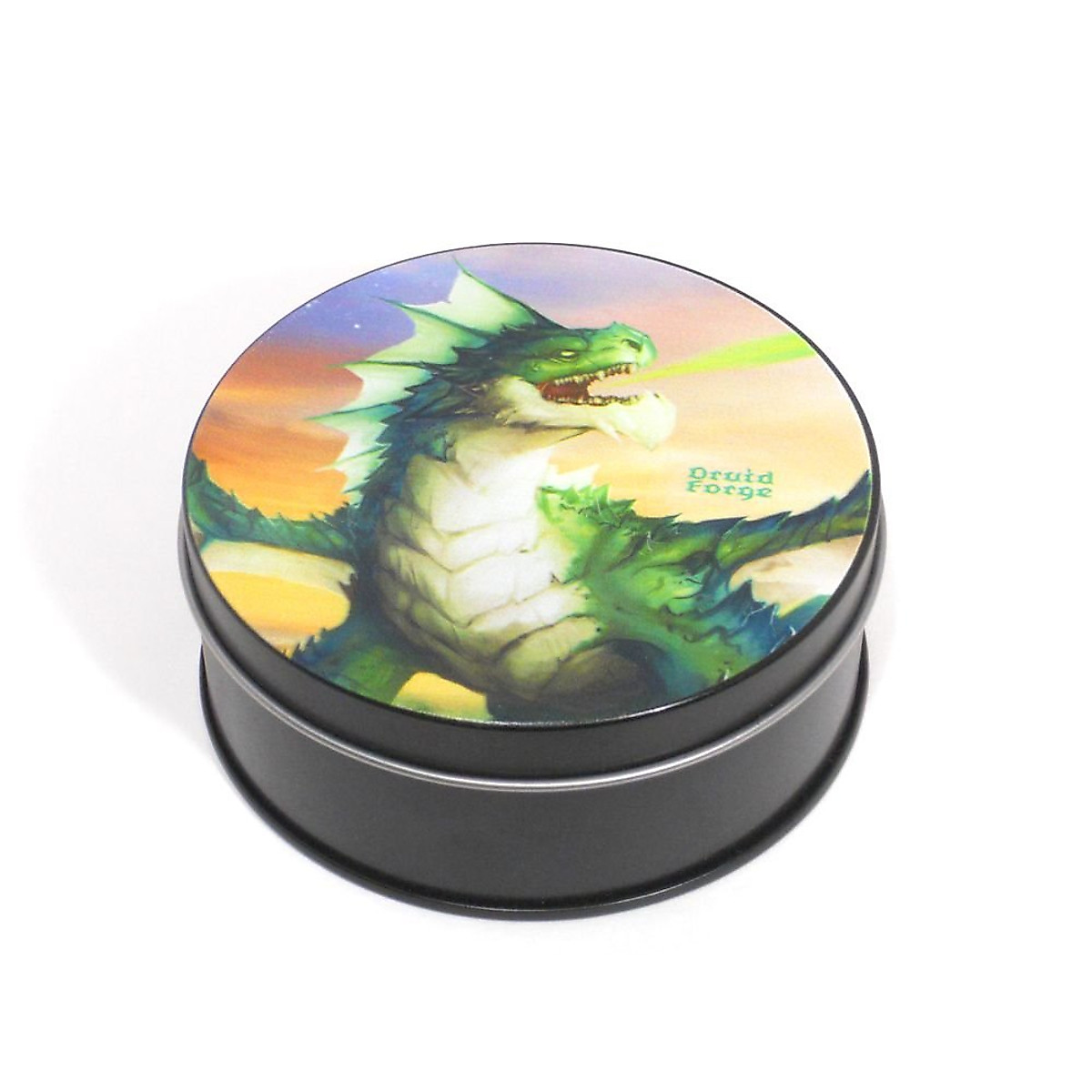 Metal Dice Polyhedral Set of 7 Copper Dragon Red D&D RPG Ancient Copper with Red Numbers