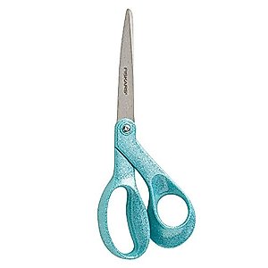 Fiskars Premier 8in Bent Sparkle Scissors Tide Blue