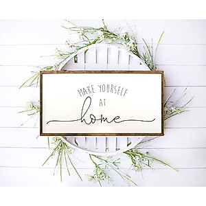 10x20 inches, Guest Room Decor - Entryway Decor - Make Yourself At Home Sign - Make Yourself At Home Sign - Guest Room Sign - Be Our Guest Sign - Guest Room - Guest Room Wall Decor