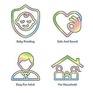 Heart of Tafiti Door Knob Child Proof Locks, Toddler Door Knob Cover, Baby Proof Safety Locks for Doors, 4 Pack/White (Also Safe for People Suffering from Dementia)