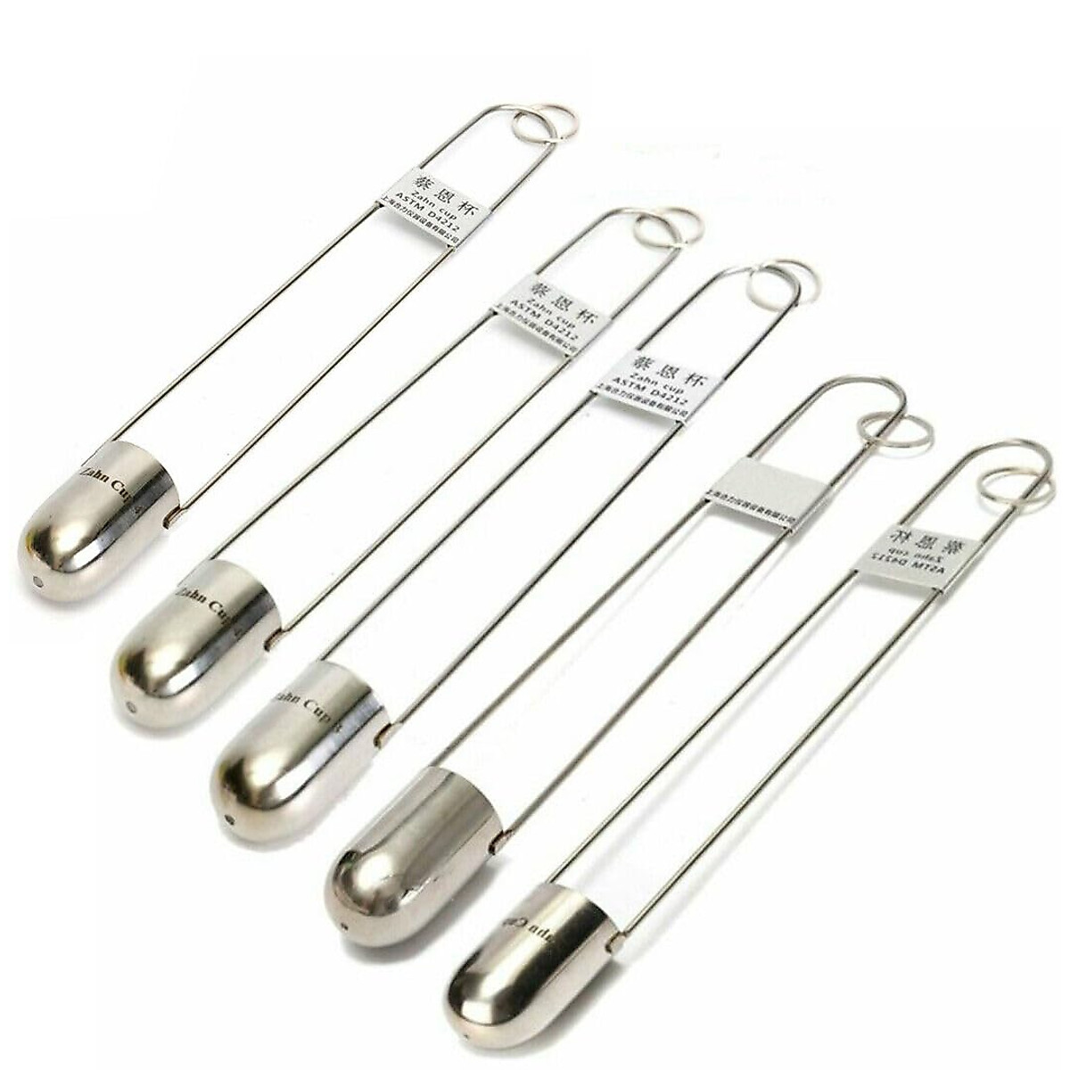 Viscosity Cup No. 1 to No. 5 Zahn Cup, Viscometer Dip Type 44ml Viscosity Cup Kit w/Bracket for Paint Sprayer, Stainless Steel Flow Cup for Oil Paint Finishes Honey Sauce