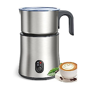 RATRSO Milk Frother and Steamer, 4 IN 1 Frother for Coffee 16.9OZ, Hot Chocolate Maker, Detachable Milk Warmer, Hot/Cold Foam Maker, Dishwasher Safe, Frother for Coffee, Latte, Cappuccino