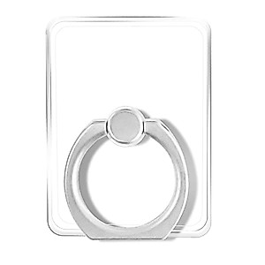 TACOMEGE Transparent Clear Phone Holder Ring Grips for iPhone Samsung Xiaomi, Finger Ring Stand for Smartphone Tablet Case Painting Pattern(Rectangle)