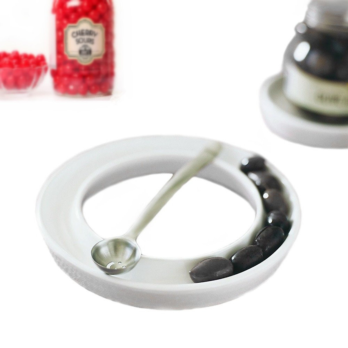 Stainless Steel Olive Spoon,Cherry Spoon With Drain Hole Jar Serving Tools