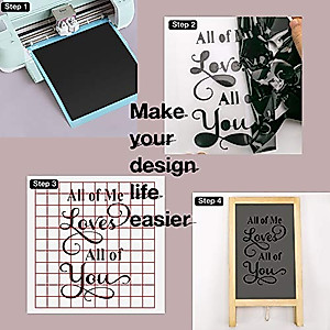 HTVRONT Black Permanent Vinyl for Cricut - 12" x 50 FT Black Vinyl Roll, Adhesive Vinyl Sheets for Cricut, Silhouette and Cameo