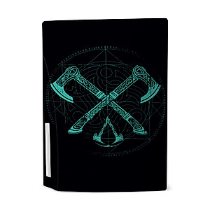 Head Case Designs Officially Licensed Assassin's Creed Dual Axes Valhalla Key Art Vinyl Faceplate Sticker Gaming Skin Decal Cover Compatible With Sony PlayStation 5 PS5 Disc Edition Console