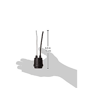 Follite Black Pigtail Temporary Light Socket (5 Pack 14AWG)