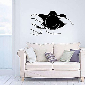 Home Decoration Wall Sticker Photography Camera Photo Decal, Living Room Wall Decoration, Photo Studio Art Decoration 57cmX103cm