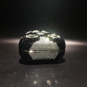 Panda Shaped Handbag Purse Women Diamond Clutch Animal Shaped Bling Evening Bag