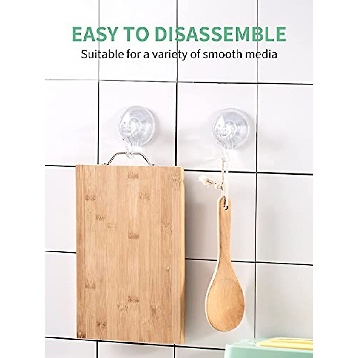 ZBYOMI Suction Cup Hooks, Reusable Vacuum Suction Cup Hooks, Punch-Avoided Suction Hooks- Powerful Waterproof Shower Hooks for Bathroom，Kitchen，Glass Door use