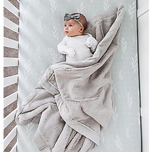 Saranoni Receiving Blankets for Babies Super Soft Boutique Quality Lush Luxury Baby Blanket (Feather, Receiving Blanket 40" x 30")