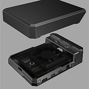Argon NEO Case with Fan HAT and Power Supply (Type-C) for Raspberry Pi 4 | Supports Cooling Fan, Camera, and LCD Display | GPIO and PoE Pins are Accessible