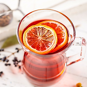 Glass Coffee Mugs for Hot Beverages with Handle, 7 ½ Ounce Hot or Cold Drinks, Glass Tea Cup, Turkish Tea Glasses, Set of 6,