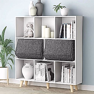 Fabric Cube Storage Bins with Lids 15 x 10.5 x 10 In Grey Stackable Cloth Storage Boxes Foldable Clothing Baskets for Closet Shelves Organizer ,Q-28-2