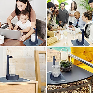 Water Dispenser for 5 Gallon Bottle, Intelligent Desktop Water Dispenser Countertop for Universal Bottles Portable Electric Water Pump Smart Table Water Dispenser for Bedside, Office, Home (Dark Blue)