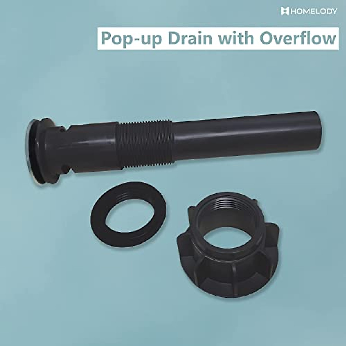 HOMELODY Centerset Bathroom Faucet 4 Inch, 2 Handles Bathroom Sink Faucet,360° Swivel Spout Lavatory Faucet with Pop Up Drain,Chrome