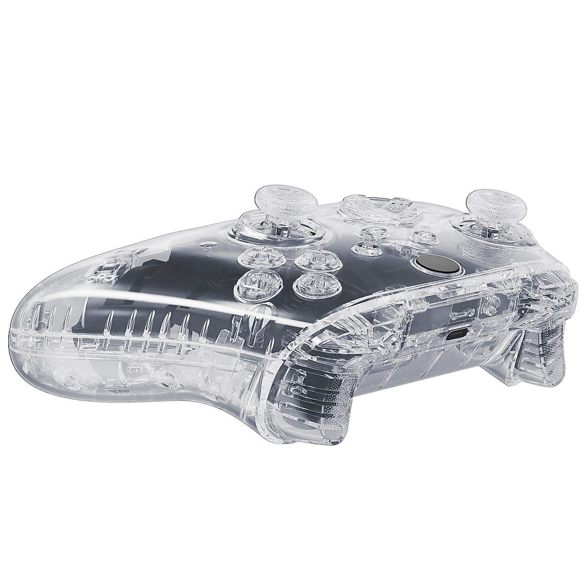 eXtremeRate Full Set Shell Buttons for Xbox Series X & S Controller, Clear Replacement Accessories Side Rails Grips Front Back Plate Cover for Xbox Core Wireless Controller [Controller Excluded]