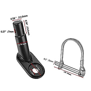 Thinvik Coupler Hitch Attachments for Instep and Schwinn Bike Trailers,Flat and Angled Couplers Metal, Bike Trailers Accessories for Kids&Pets, for Various of Bicycle Carriers, Trailer Size（Angled）