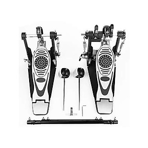 Double Bass Drum Pedal,Double Kick Bass,Electric Drum Kit Double Bass come with 2Pcs Drum Beater Sticks and 1Pcs Drum Key