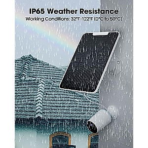 Solar Panel Charger Compatible with Google Nest Camera Outdoor & Indoor (Battery Version), 5W Solar Power for Google Nest Cam, IP65 Weatherproof, w/Secure Wall Mount & Screwdriver, 13ft Cable, 3 Pack