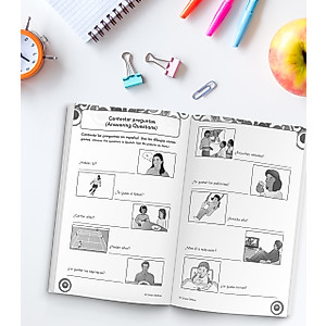 Carson Dellosa Skill Builders Spanish I Workbook—Grades 6-8 Reproducible Spanish Workbook With Spanish Vocabulary, Common Words and Phrases for Conversational Skills (80 pgs)