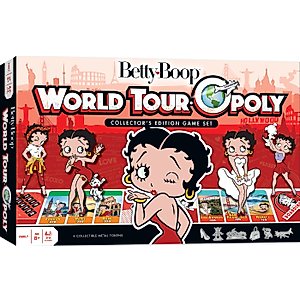 MasterPieces Opoly Board Games - Betty Boop World Tour Opoly - Officially Licensed Board Games For Adults, Kids, & Family