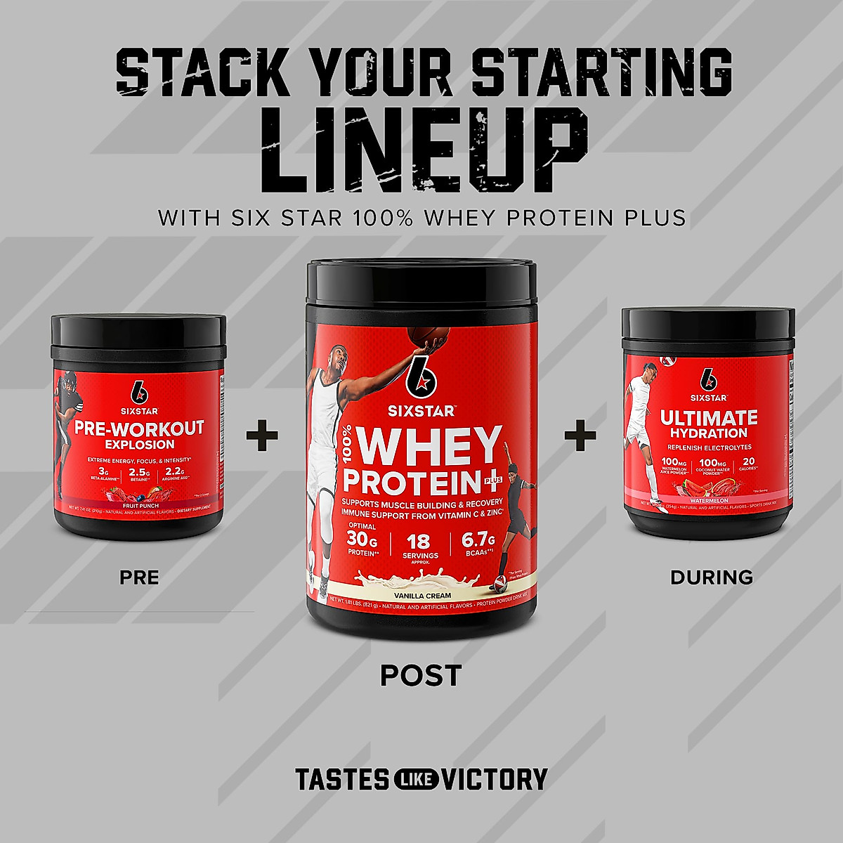 Six Star Whey Protein Powder Whey Protein Plus Whey Protein Isolate & Peptides Lean Protein Powder for Muscle Gain Muscle Builder for Men & Women Vanilla Cream, 1.8 lbs (Package Varies)