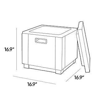 Keter Beer and Wine Cooler Table Perfect for Your Patio, Picnic, and Beach Accessories, Brown