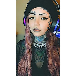 Vizliter Bluetooth Headphones, TWS Deep Bass Wireless Headphones 5.0 with Built-in Mic Soft Earmuffs LED Lights, Smart Phones, PC, TV, Travel, Gym Workout, Gaming, Noise Cancelling (Stardust)