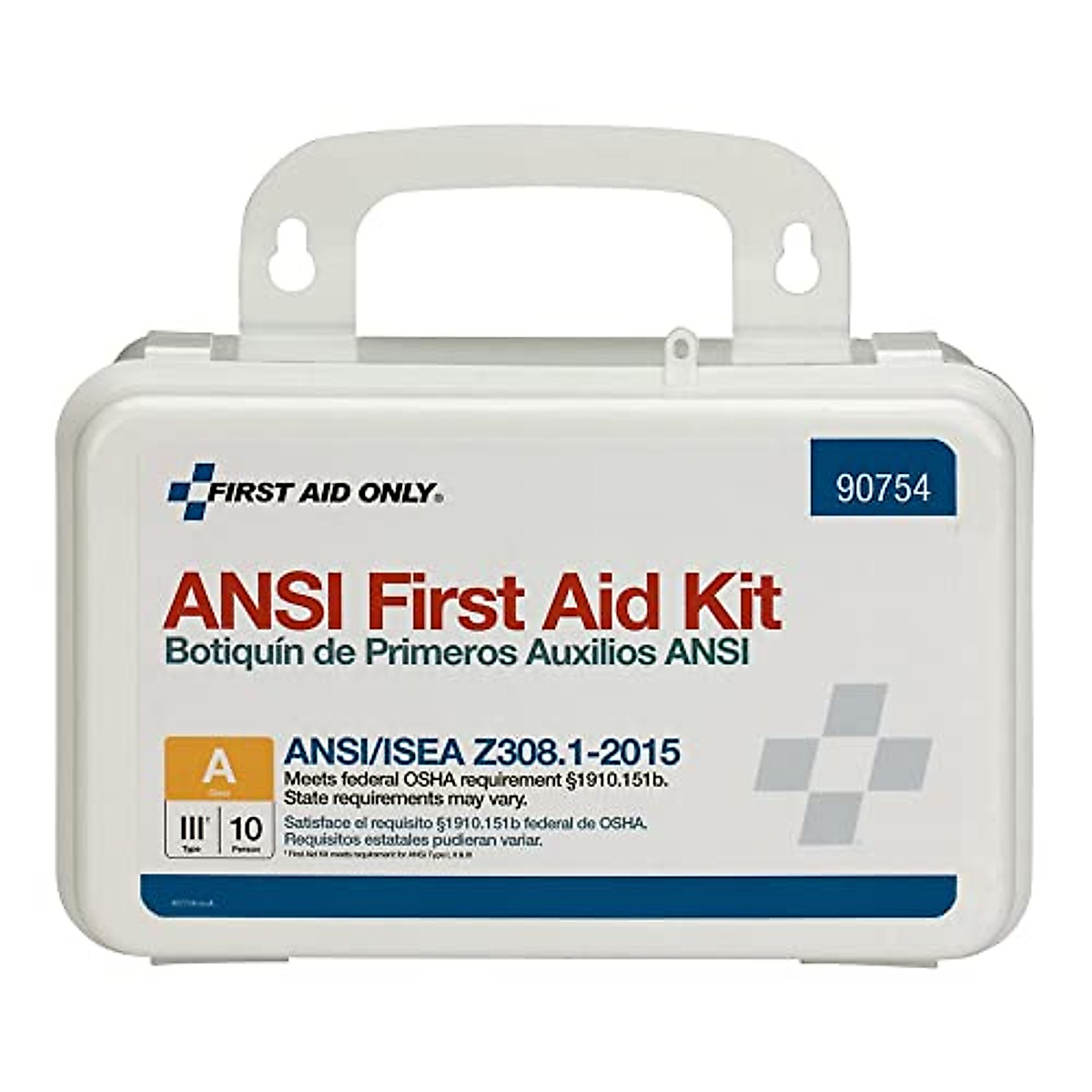 First Aid Only 90754 Bulk ANSI A 10-Person Emergency First Aid Kit for Home, Work, and Travel, 71 Pieces