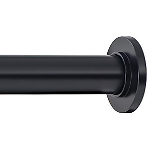 Ivilon Tension Curtain Rod - Spring Tension Rod for Windows or Shower, 24 to 36 Inch. Black