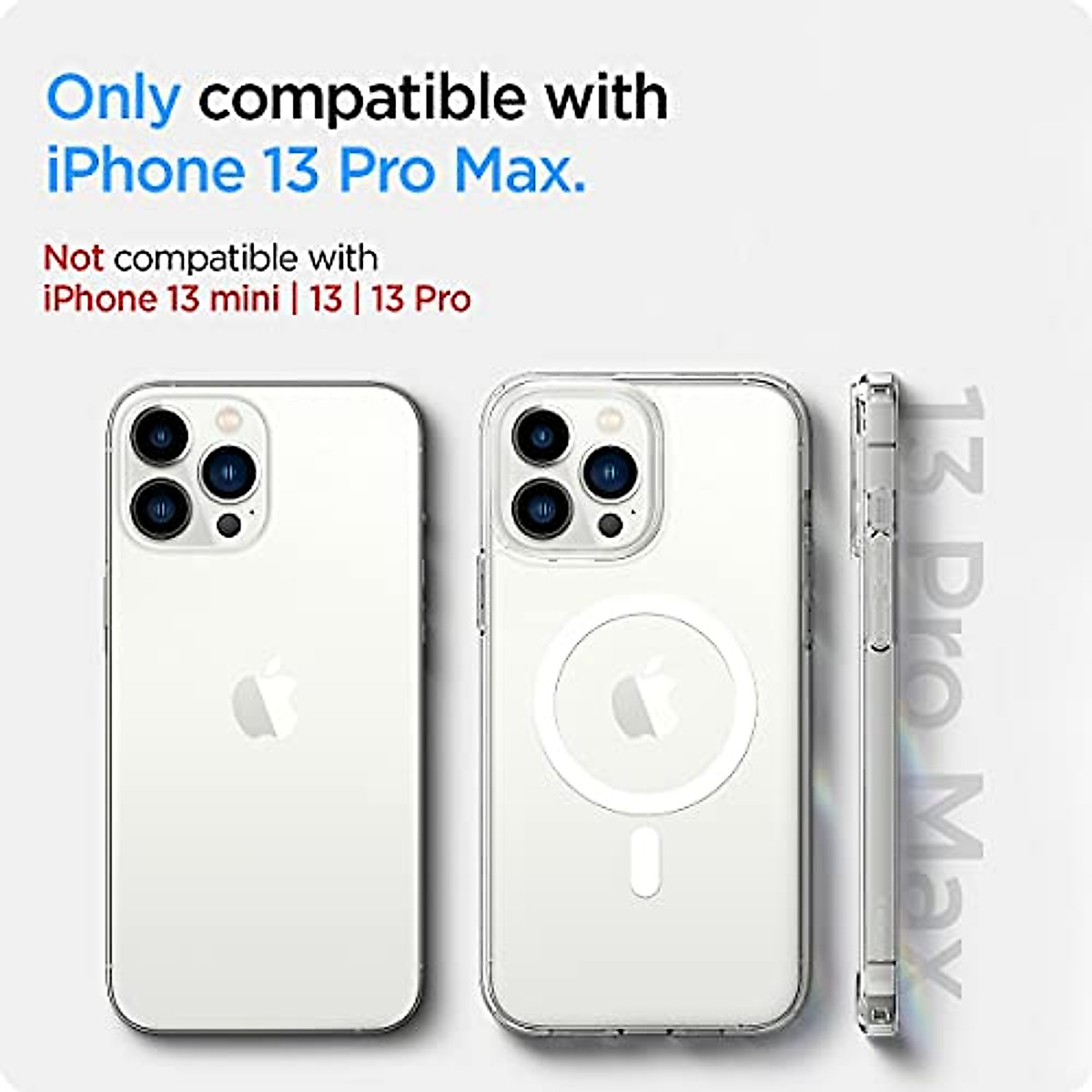 Spigen Ultra Hybrid Mag (MagFit) Compatible with MagSafe Designed for iPhone 13 Pro Max Case (2020) - White