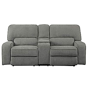Homelegance Borneo 86" Double Reclining Loveseat (Power), Mocha