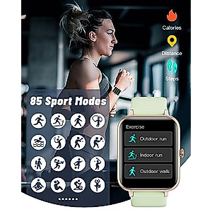 GRV Smart Watch for iOS and Android Phones (Answer/Make Calls), Watches for Men Women IP68 Waterproof Smartwatch Fitness Tracker Watch with Heart Rate/Sleep Monitor Steps Calories Counter (Aqua-Gold)