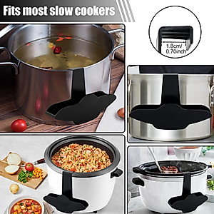 2Pcs Slow Cooker Lid Holder for Cooking Hand Free Pot Lid Holder Attachment Space Saving Cooker Pot Lid Holder Hand Free Pot Lid Organizer No Mess Cooker Lid Holder for Slow Cooker
