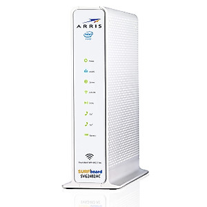 ARRIS Surfboard (24x8) DOCSIS 3.0 Cable Modem Plus AC1750 Dual Band Wi-Fi Router and Xfinity Telephone, 1 Gbps Max Speed, Certified for Comcast Xfinity Only (SVG2482AC) (Renewed)