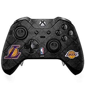 Skinit Decal Gaming Skin Compatible with Xbox One Elite Controller - Officially Licensed NBA Los Angeles Lakers Dark Rust Design