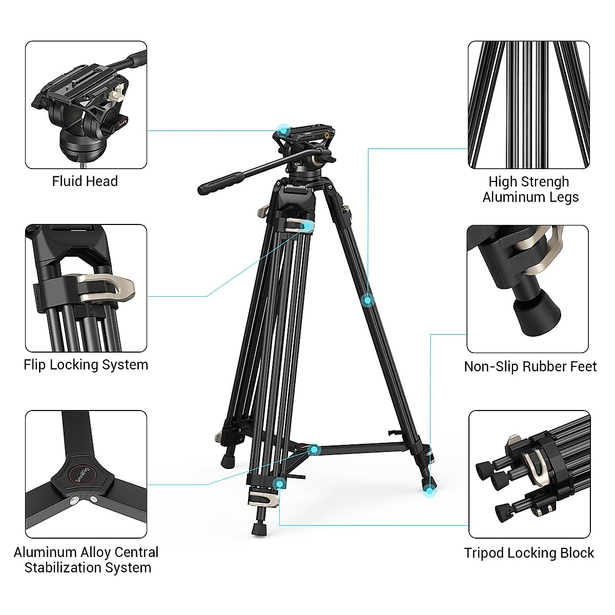 Bundle：SmallRig AD-01 Video Tripod + SmallRig Mini Matte Box Lite
