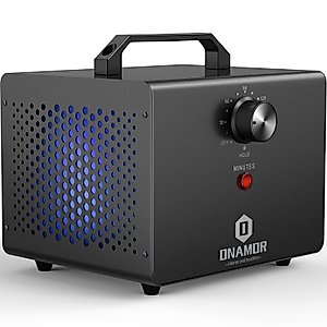 ONAMOR Ozone Generator 30000mg/h, Ozone Machine Ionizer O3 Deodorizer for Home, Basement, Smoke, and Pet Room (Eliminating Odors Area up to 4000 Square Feet, All Metallic Black)