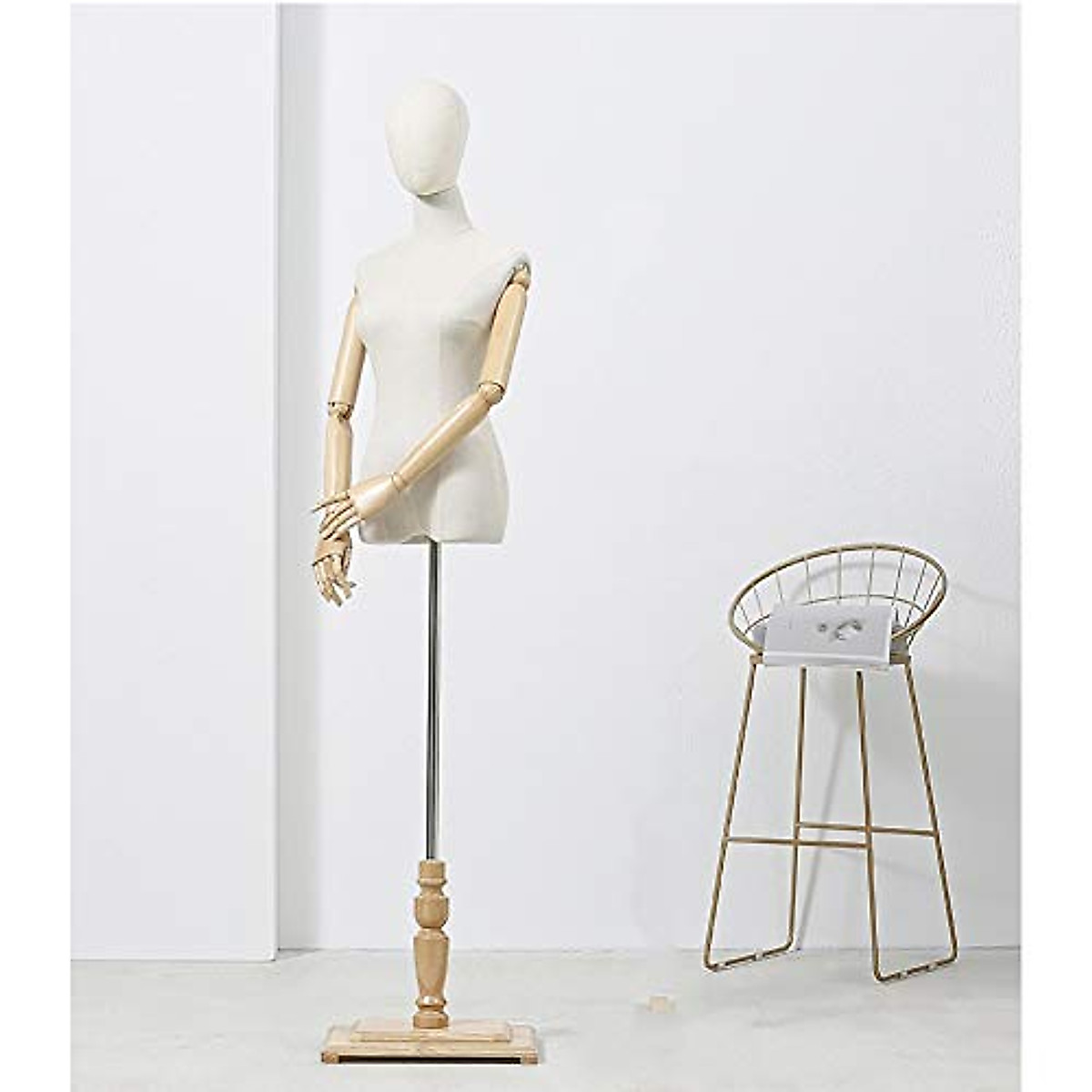 Mannequin Tailors Dummy Dressform Tailors Dummy Clothing Store Mannequins Dummy Model Students Mannequin (Beige F)