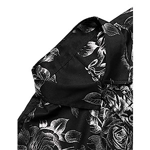 COOFANDY Mens Rose Shirt Long Sleeve Dress Shirt Button Down Casual Slim Fit