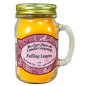 Our Own Candle Company, Falling Leaves Scented Mason Jar Candle, 100 Hour Burn Time, 13 Ounces