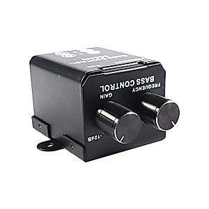 KASCLINO Car Bass Controller, External Bass Volume Level Controller Car Audio Amplifier Subwoofer Equalizer Universal Volume Regulator (Black,Size:4x5x3cm)