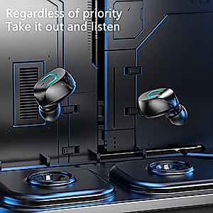 Wireless Earbuds Bluetooth Headphones in Ear Earbuds with Deep Bass LED Display Fingerprint Control for Sport and Work