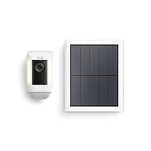 Introducing Ring Spotlight Cam Pro, Solar | 3D Motion Detection, Two-Way Talk with Audio+, and Dual-Band Wifi (2022 release) - White
