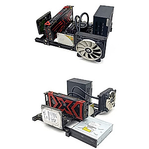 Mini ITX PC Test Bench Computer Water Cooling Open Frame Overclock Air Vertical Case Mini All Aluminum HTPC Support Graphics Card