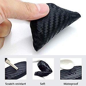 iJDMTOY Carbon Fiber Pattern Soft Silicone Key Fob Cover Case Compatible with Audi A3 A4 A5 A6 A7 A8 Q3 Q5 Q7 TT Gen1 Smart Key