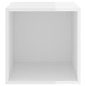 Queen.Y Floating Shelves, Wall Mounted Cube Shelves with Cabinet, Wall Hanging Storage Shelves, Home Decor Furniture, High Gloss White