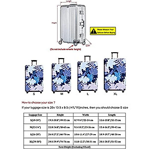 Travel Luggage Cover, Suitcase Protector Bag Fits 26-28 Inch Luggage Bluemaple